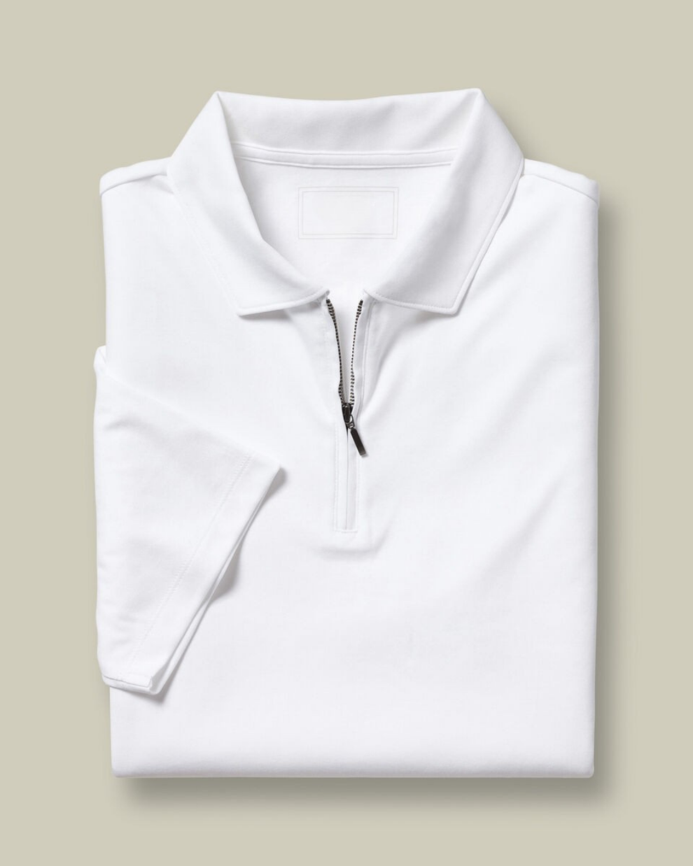 Zipper Polo - White – Comfort Realm